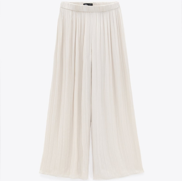 Zara | Pants & Jumpsuits | Last Zara Pleated Palazzo Pants | Poshmark